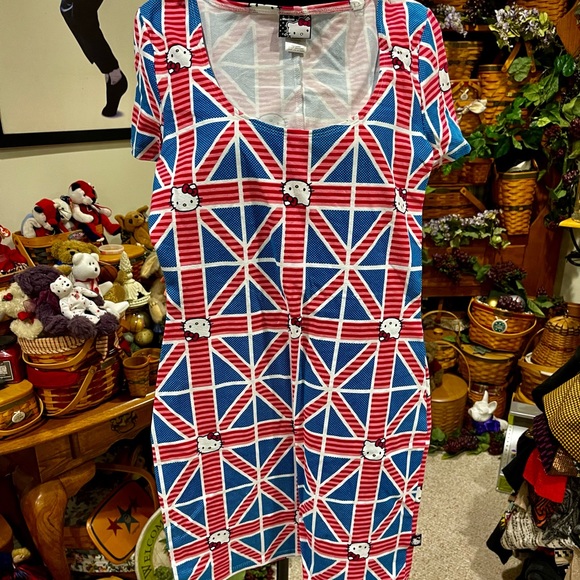 Hello Kitty | Dresses | Hello Kitty British Flag Dress | Poshmark
